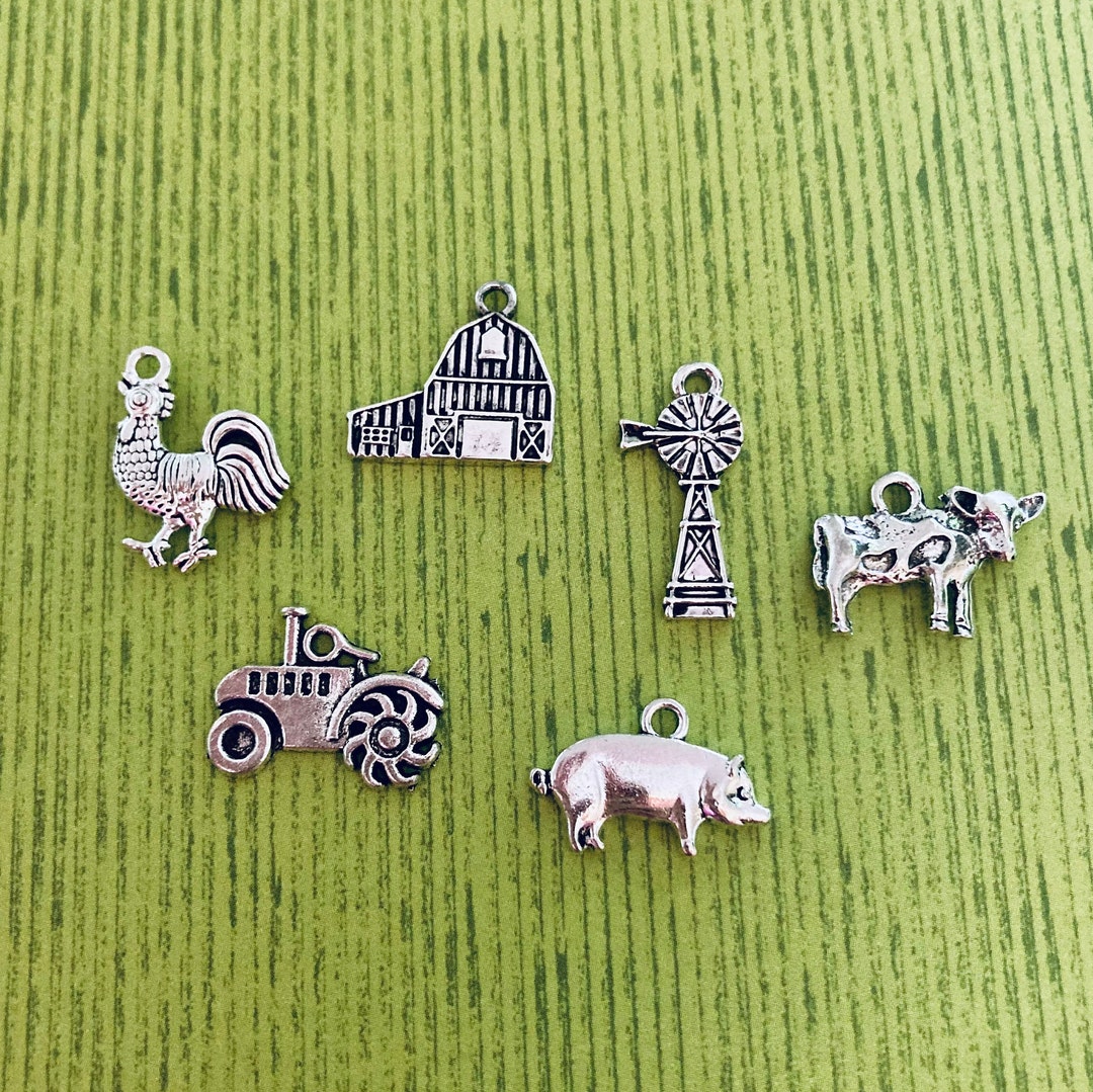 Farm Charm Assortment, 6 Charms - Etsy