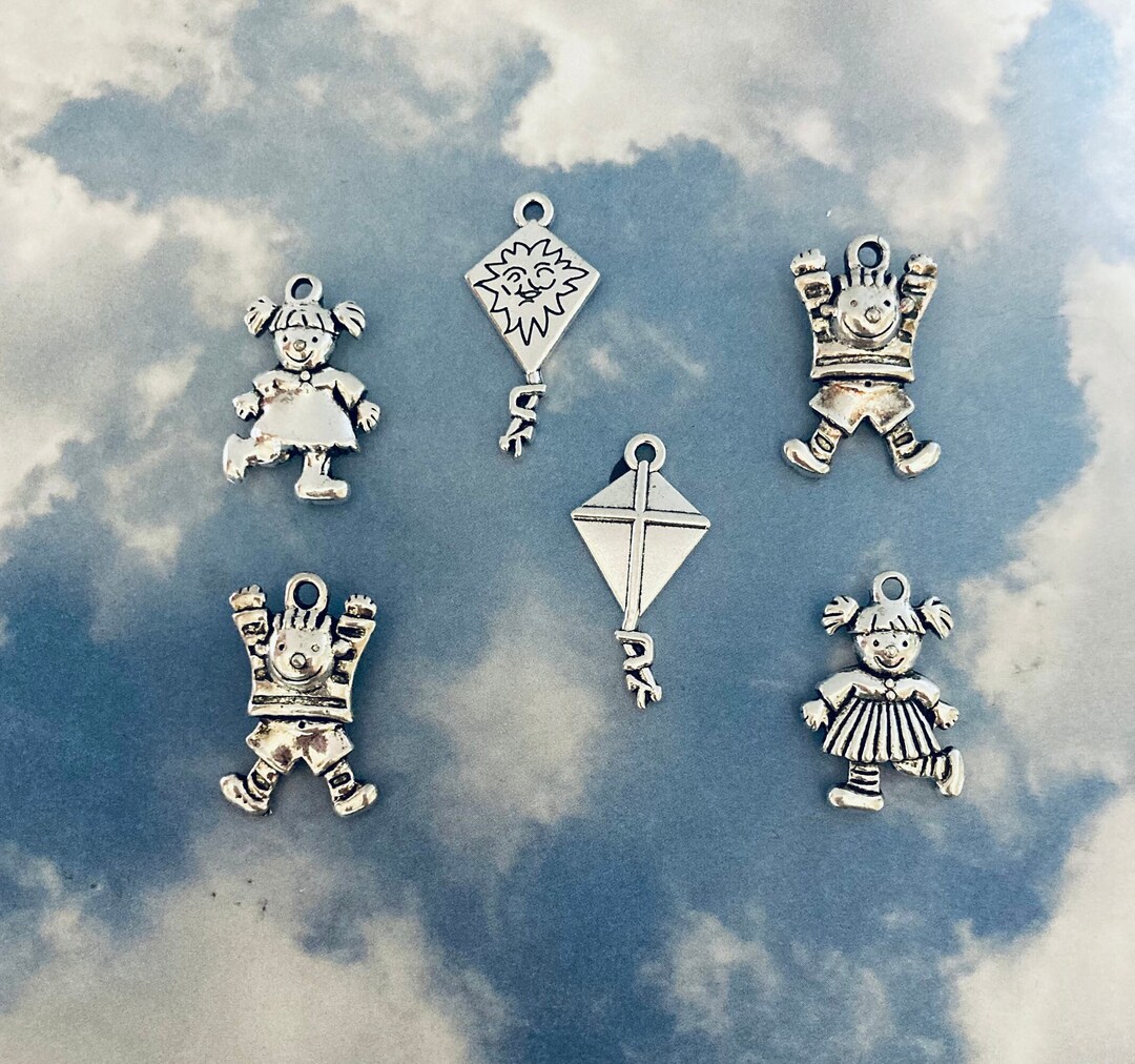 Kite Charms (6 Charms) Kite Flying Charm Assortment - Etsy