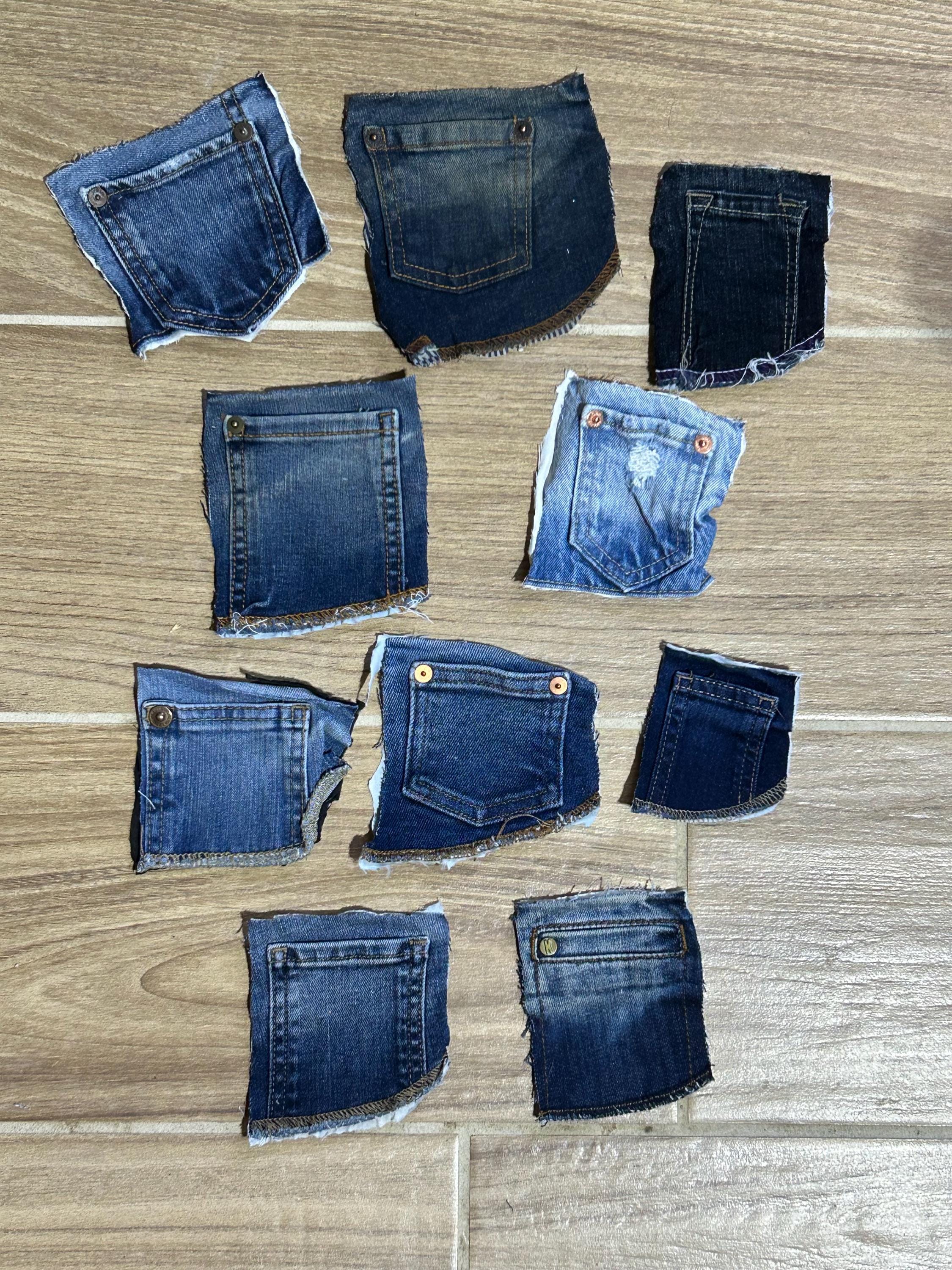 Denim Coin Pockets, Recycled Coin Pockets, Jean Pockets - Etsy