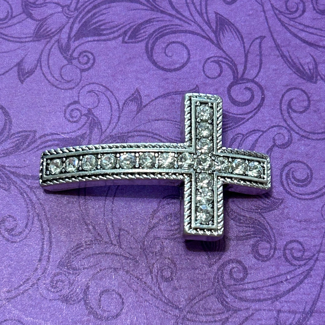 Curved Sideways Cross Connector 1 Piece Sideways Cross Charm, Sideways ...