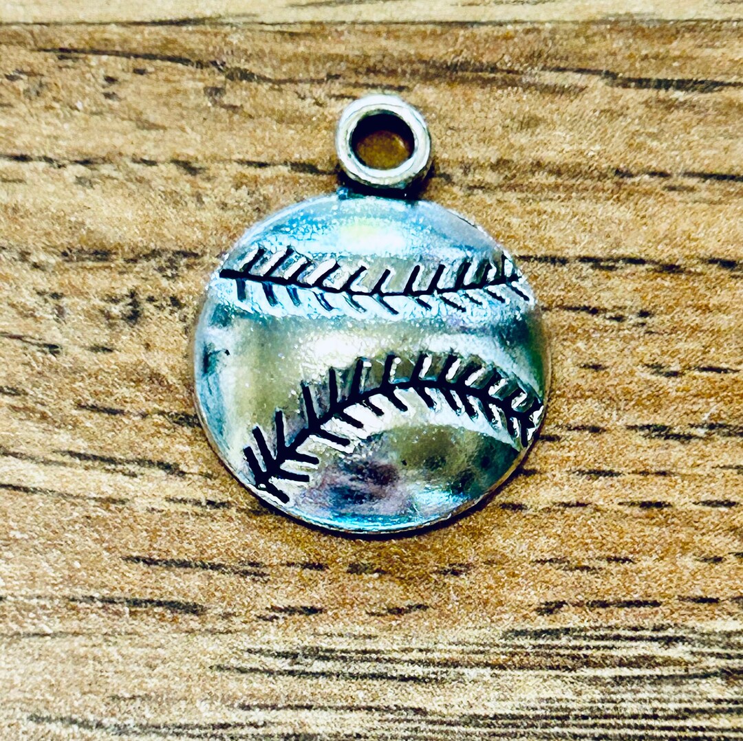 Silver Baseball Charm (6 or 12 Charms) Sports Charms, Softball Charm - Etsy