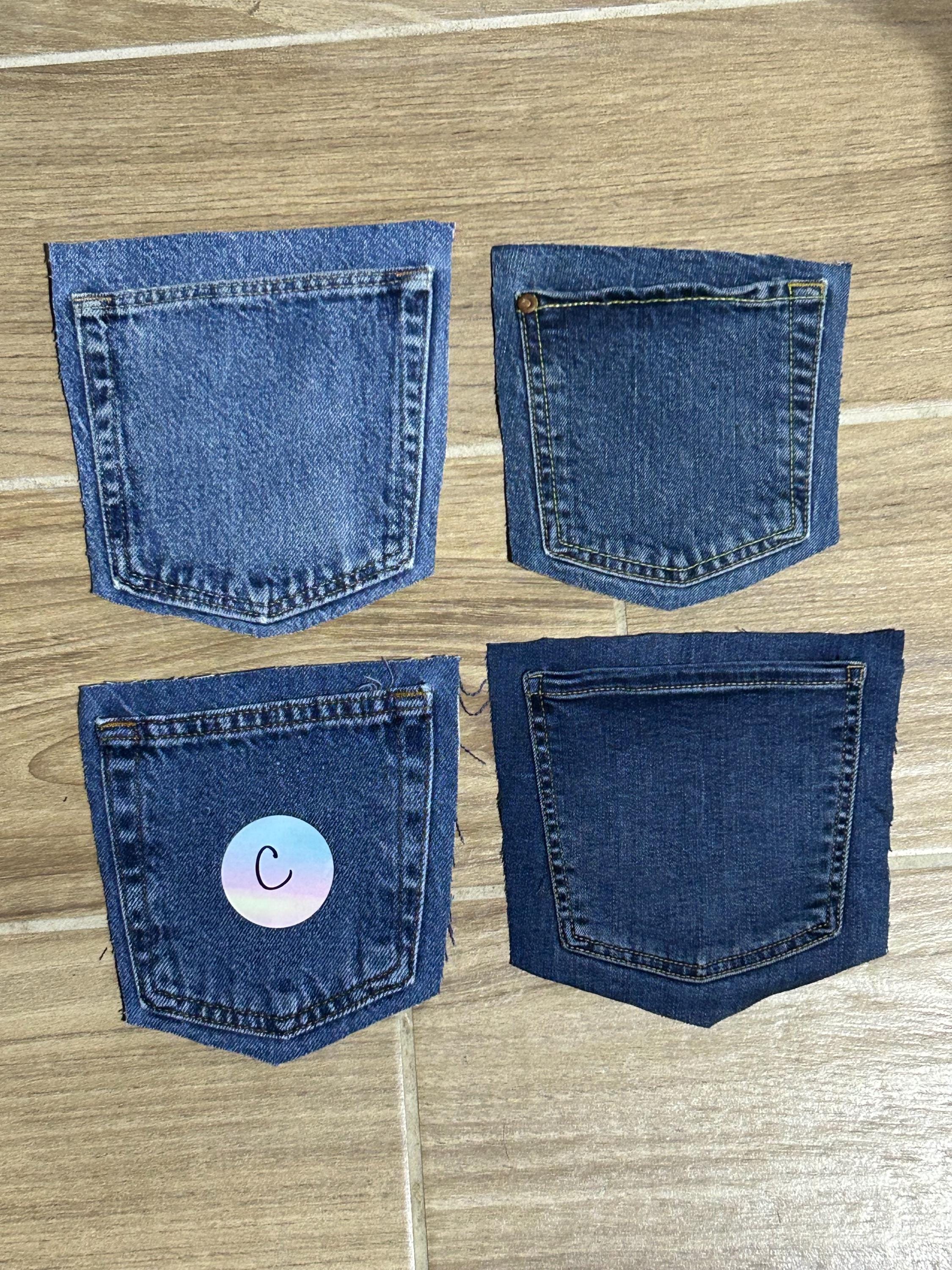 Recycled Denim Pockets, Jean Pockets, Denim Coin Pockets - Etsy