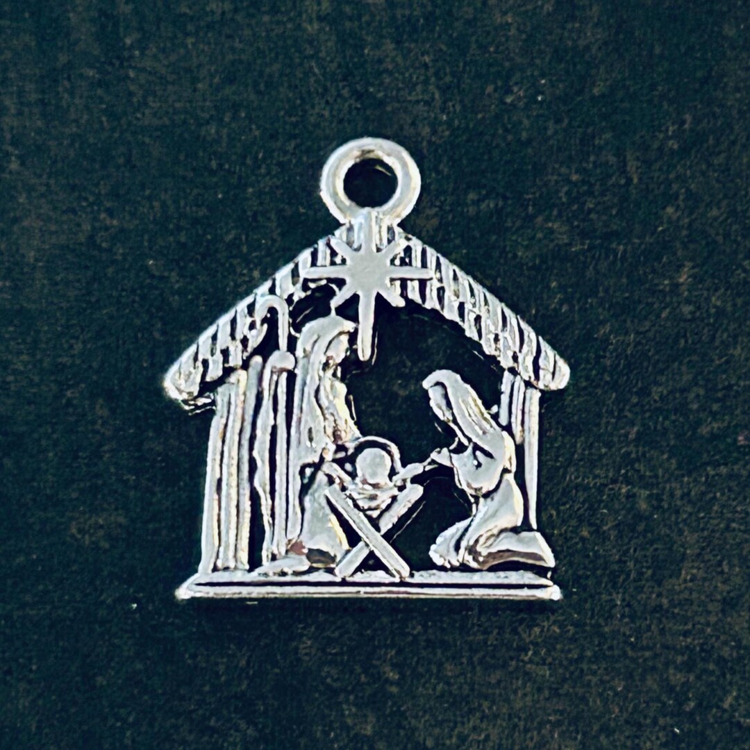 Nativity Scene Charms (6 or 12 Charms) Manger Scene Charms, Nativity ...