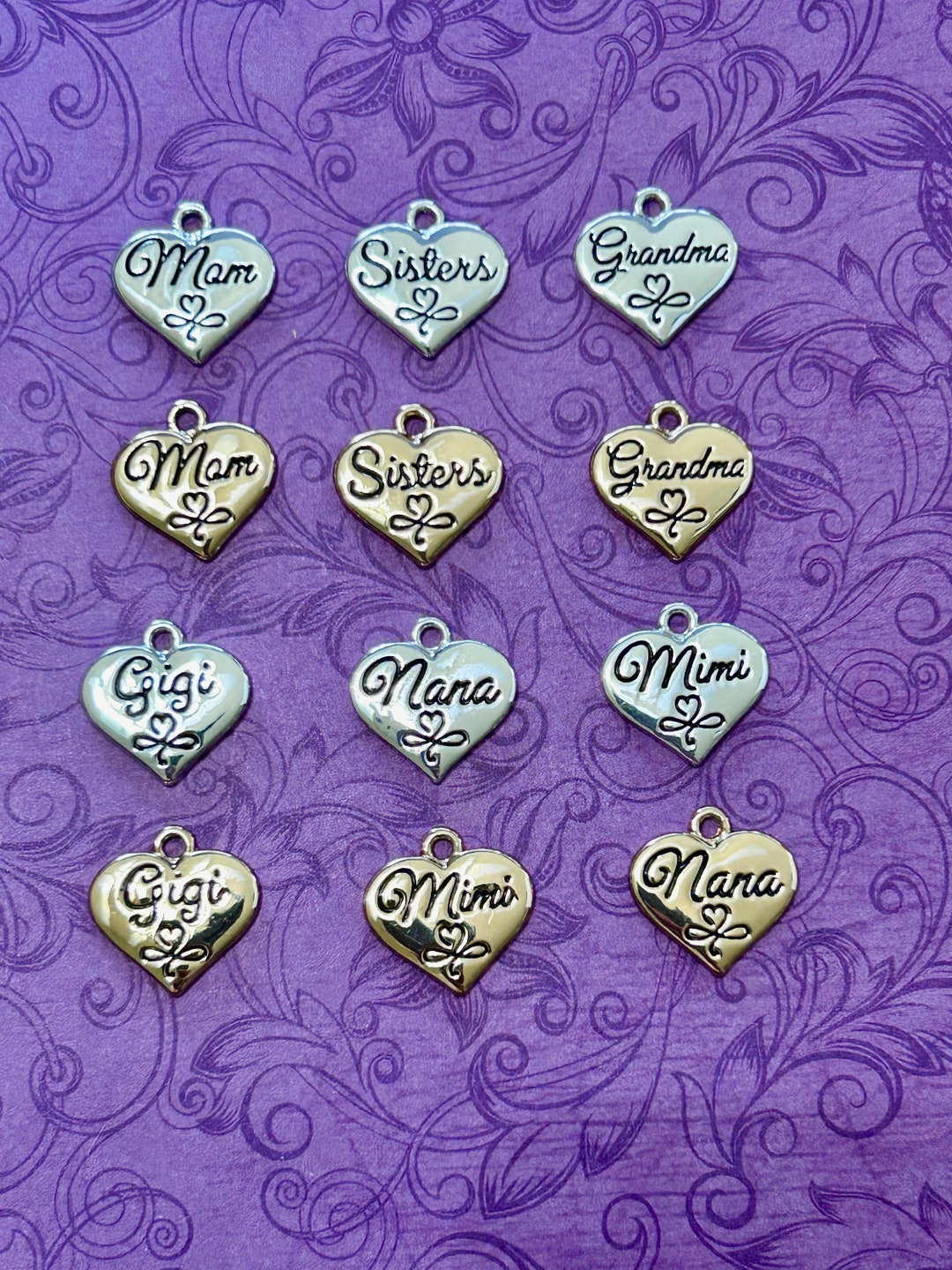 Grandma Charm (1 Charm) Gigi Charm, Nana Charm, Mimi Charm, Mom Charm ...