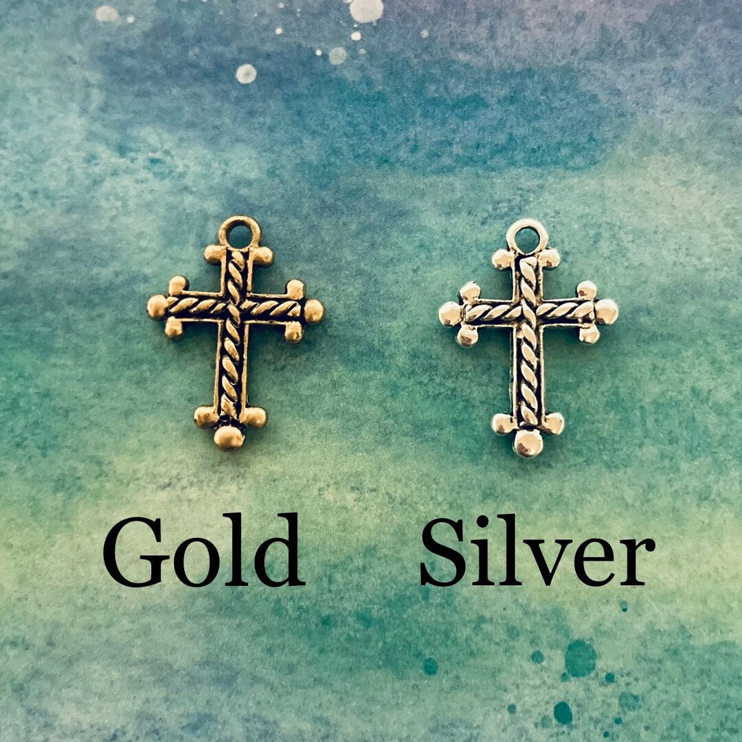 Twisted Cross Charm (6 or 12 Charms) Braided Cross Charms - Etsy