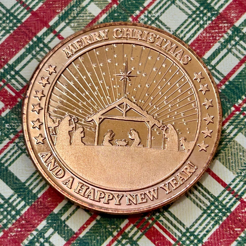 Christmas Coin (1 Coin) Santa Copper Coin, Christmas Collectors Coin - Etsy
