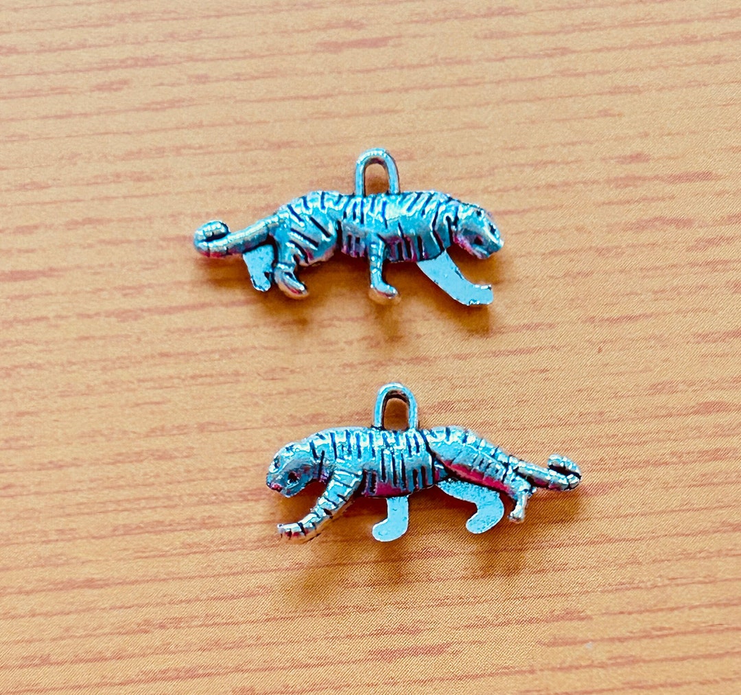 Tiger Charms (6 or 12 Charms) Mascot Charms, Cat Charms - Etsy