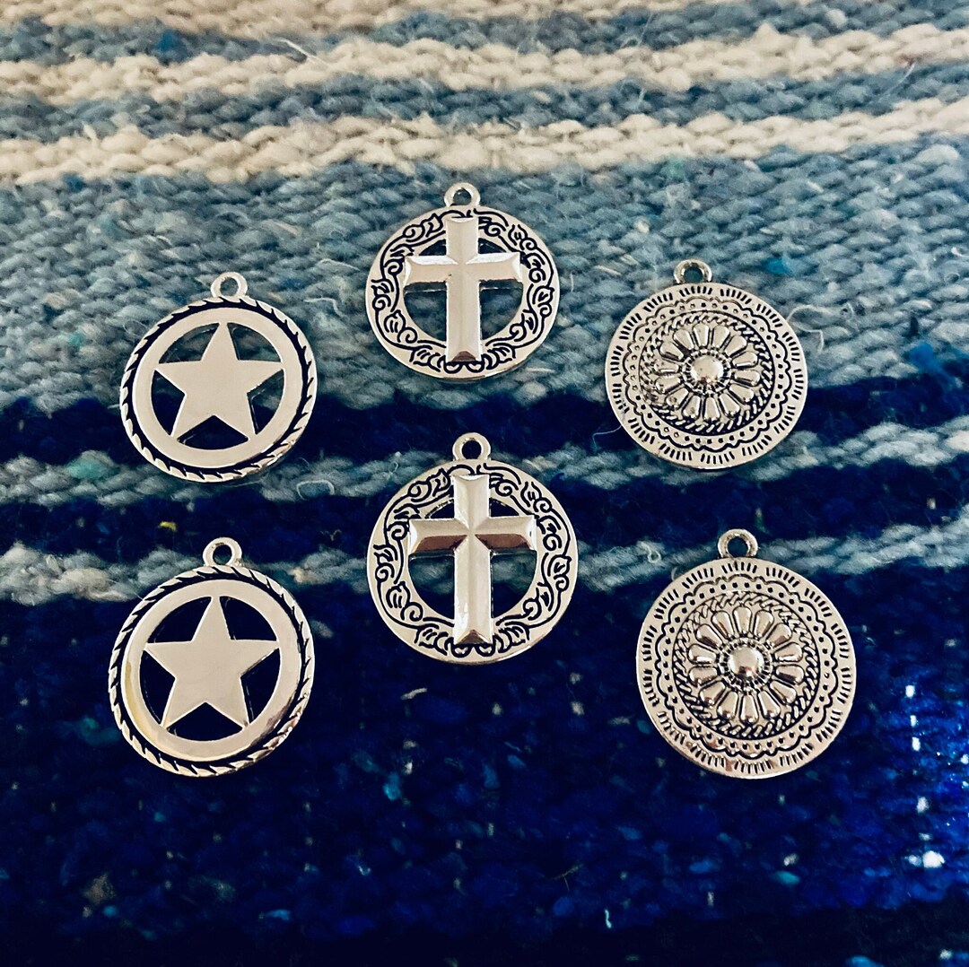 Western Charms, Concho Charms, 6 Charms - Etsy