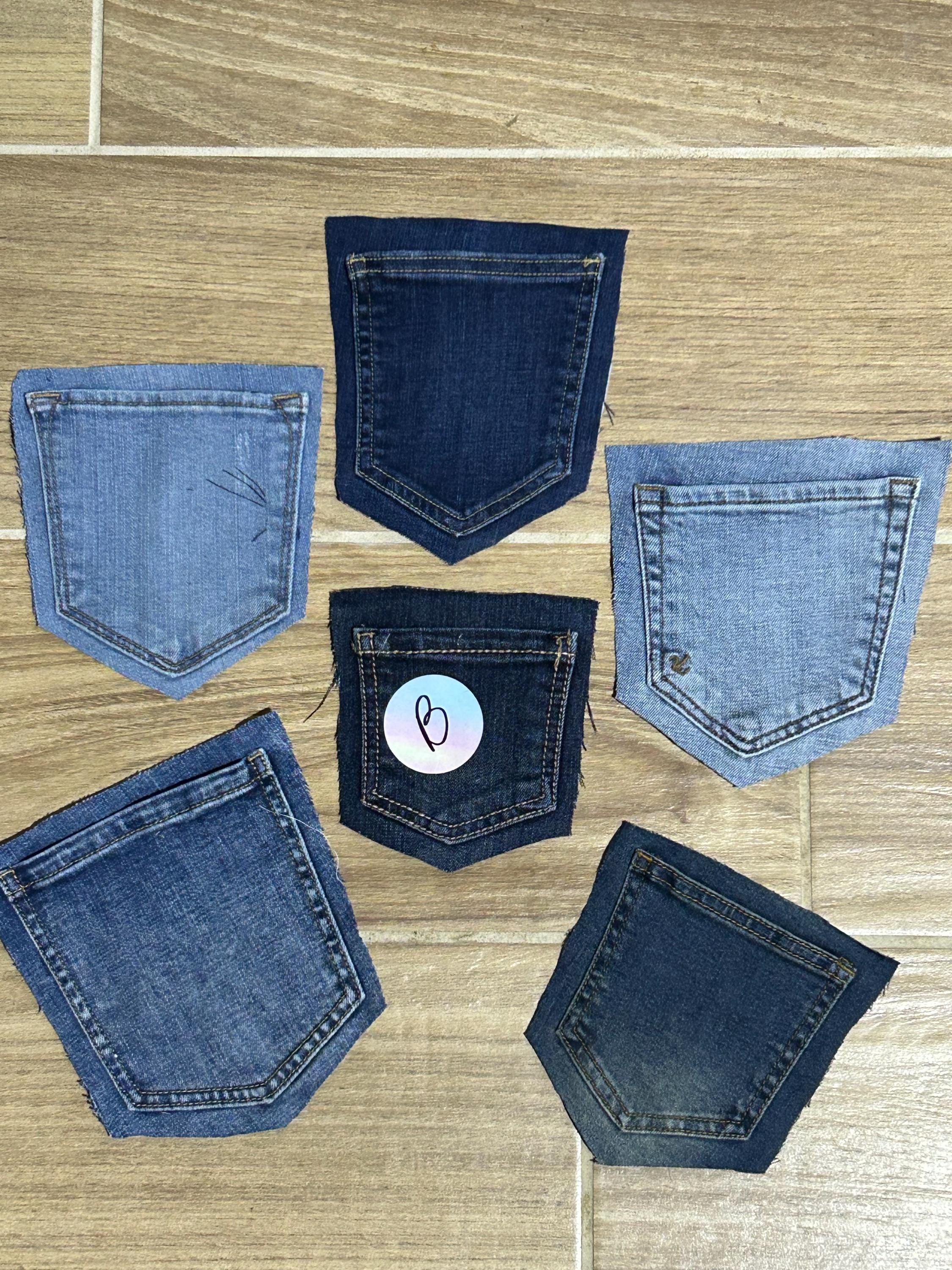 Recycled Denim Pockets, Jean Pockets, Denim Coin Pockets - Etsy