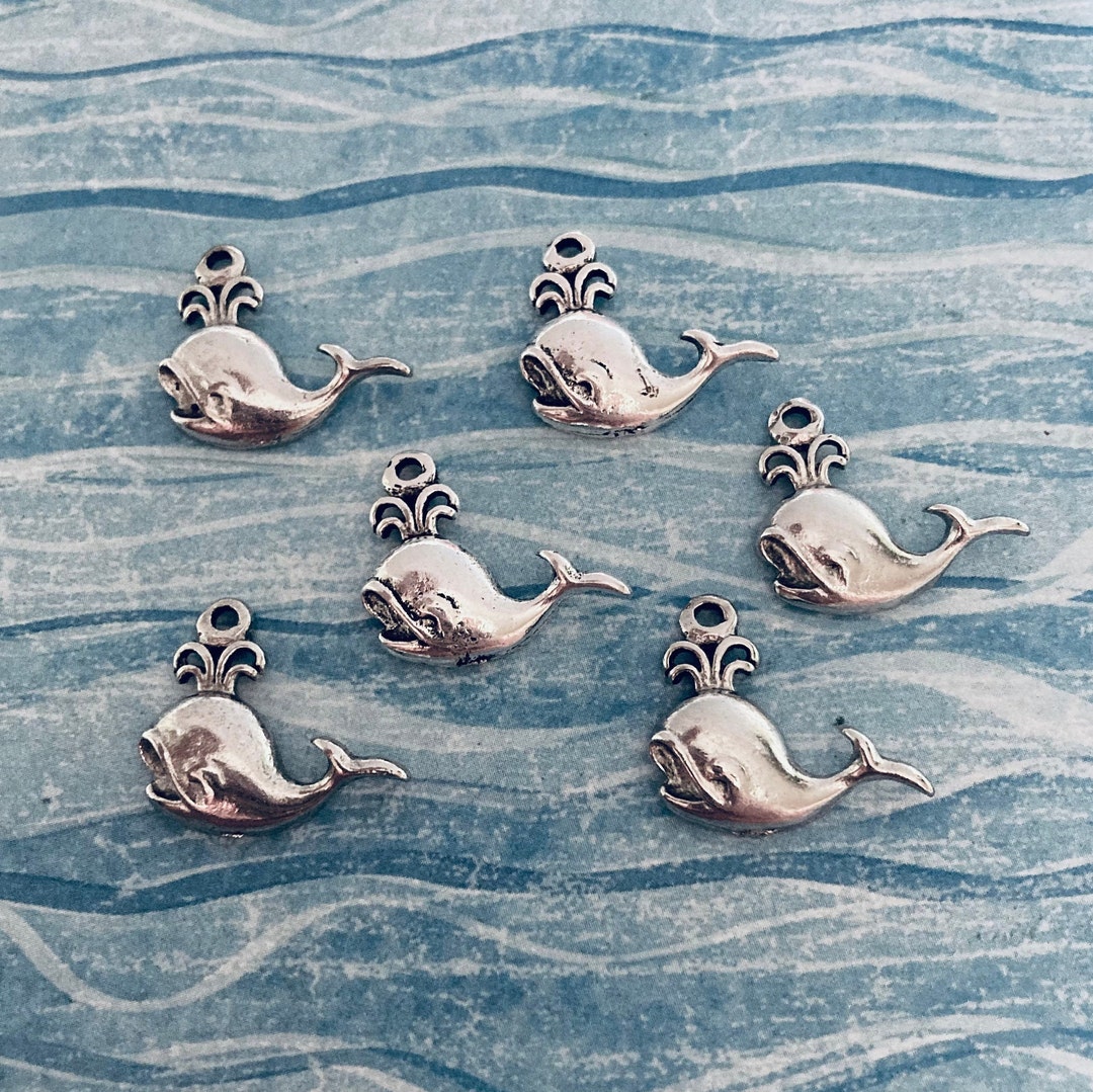 Whale Charms, 6 or 12 Charms - Etsy