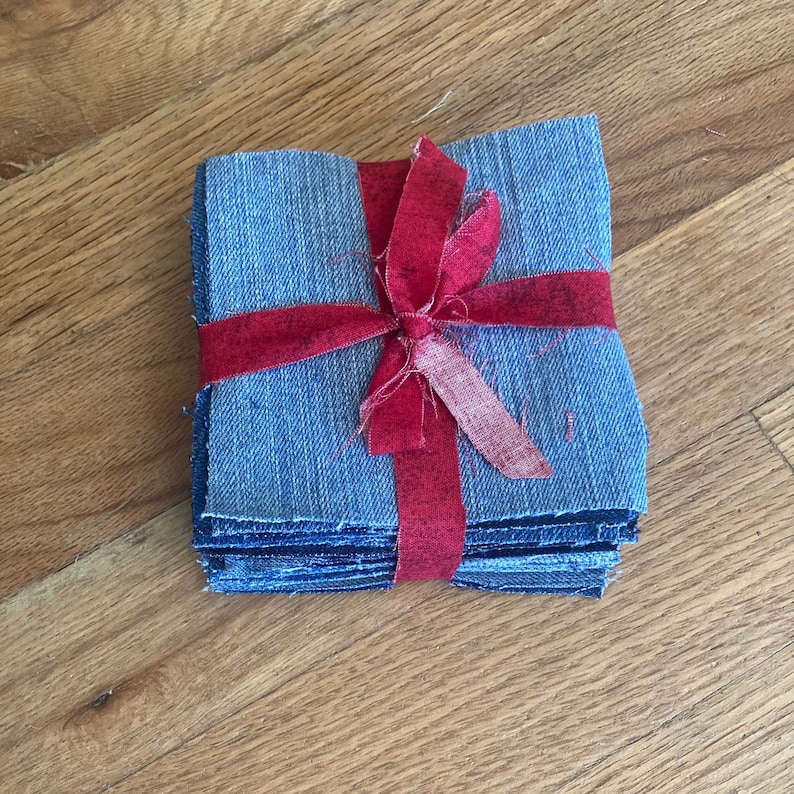 Denim Jean Fabric Squares for Quilting, 30 Pcs, 3x3 or 4x4 or 5x5 - Etsy
