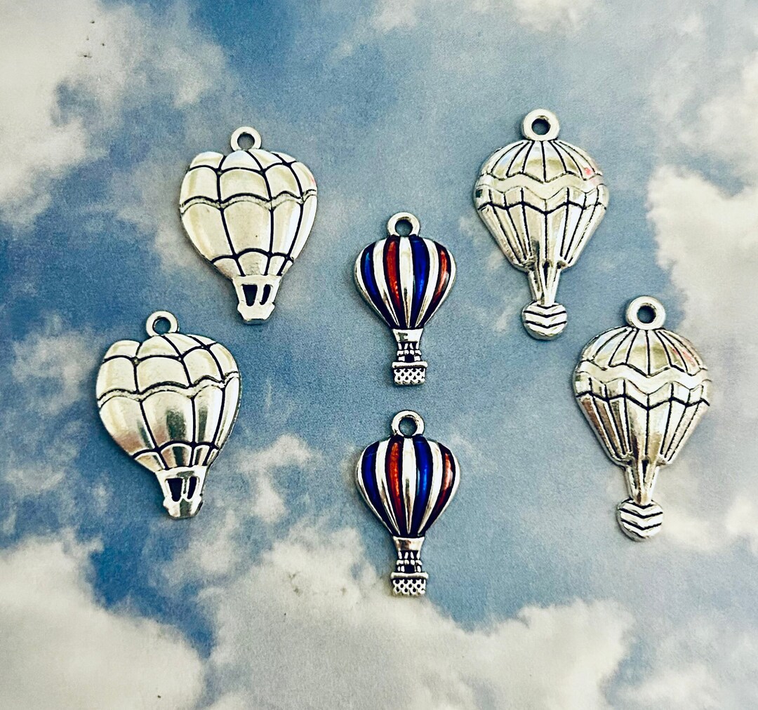 Hot Air Balloon Charm Assortment (6 Charms) Balloon Festival Charms ...