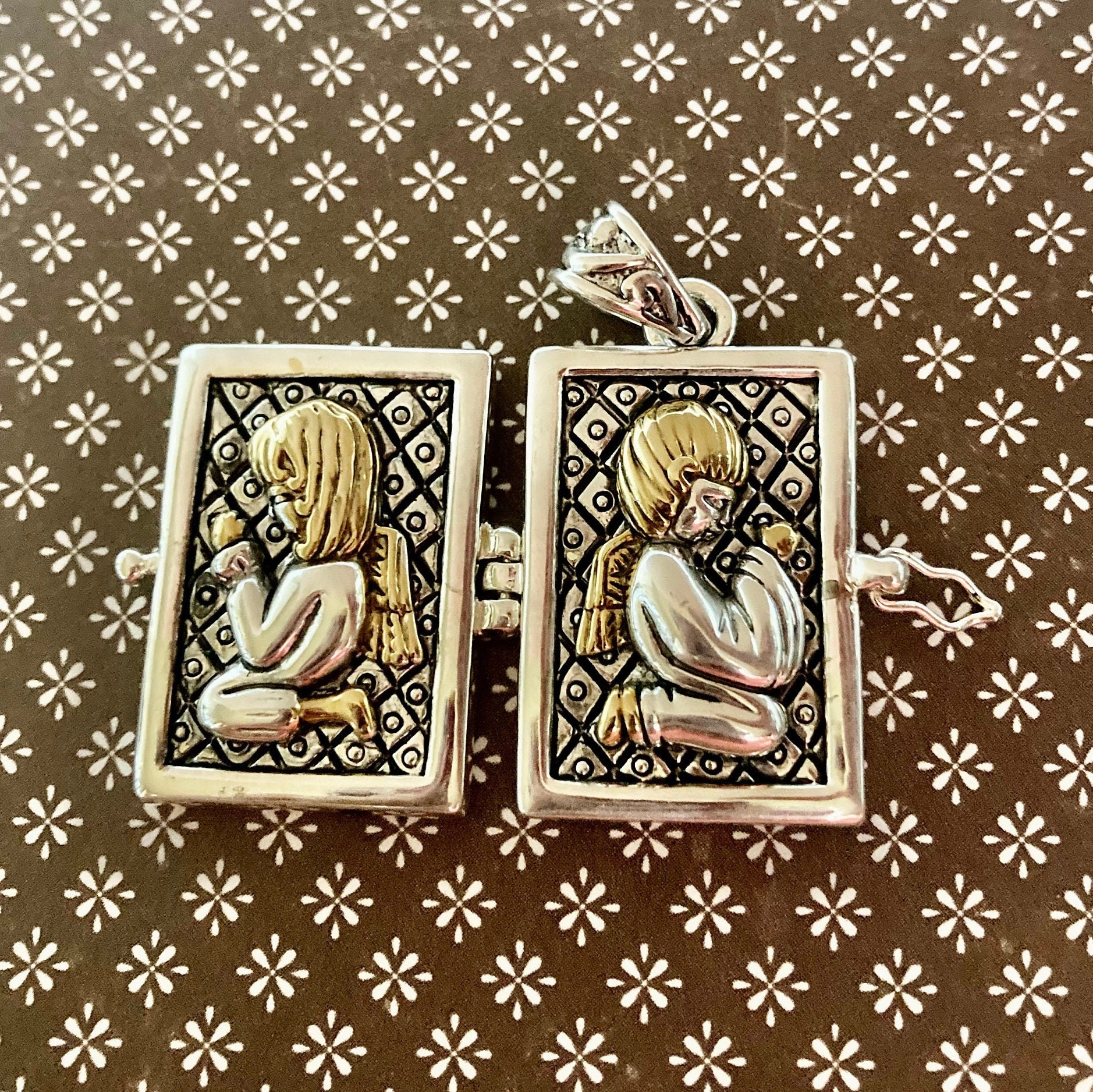 Large Prayer Box Pendant Prayer Box Charm - Etsy