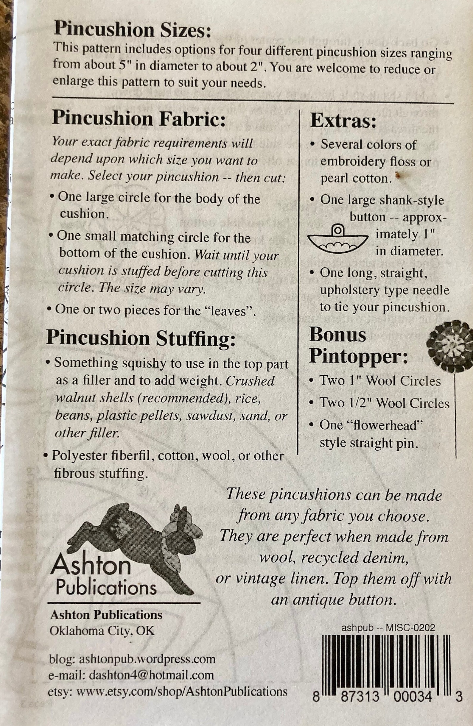 Pin Cushion Pattern - Etsy