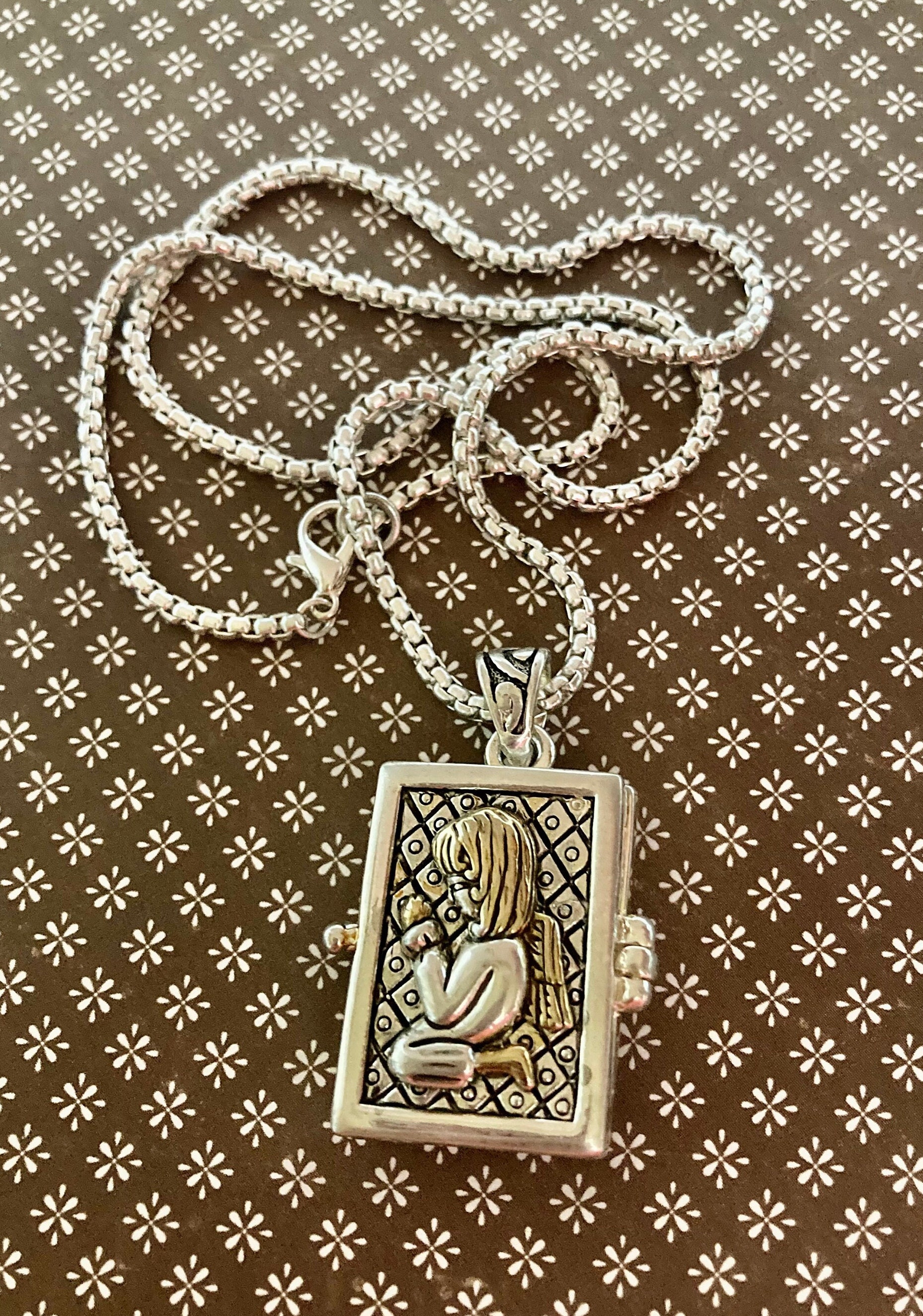 Large Prayer Box Pendant Prayer Box Charm - Etsy