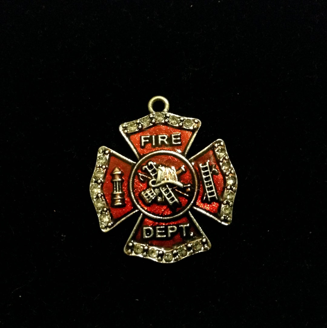 Fireman Badge Charm, Fireman Ring - Etsy