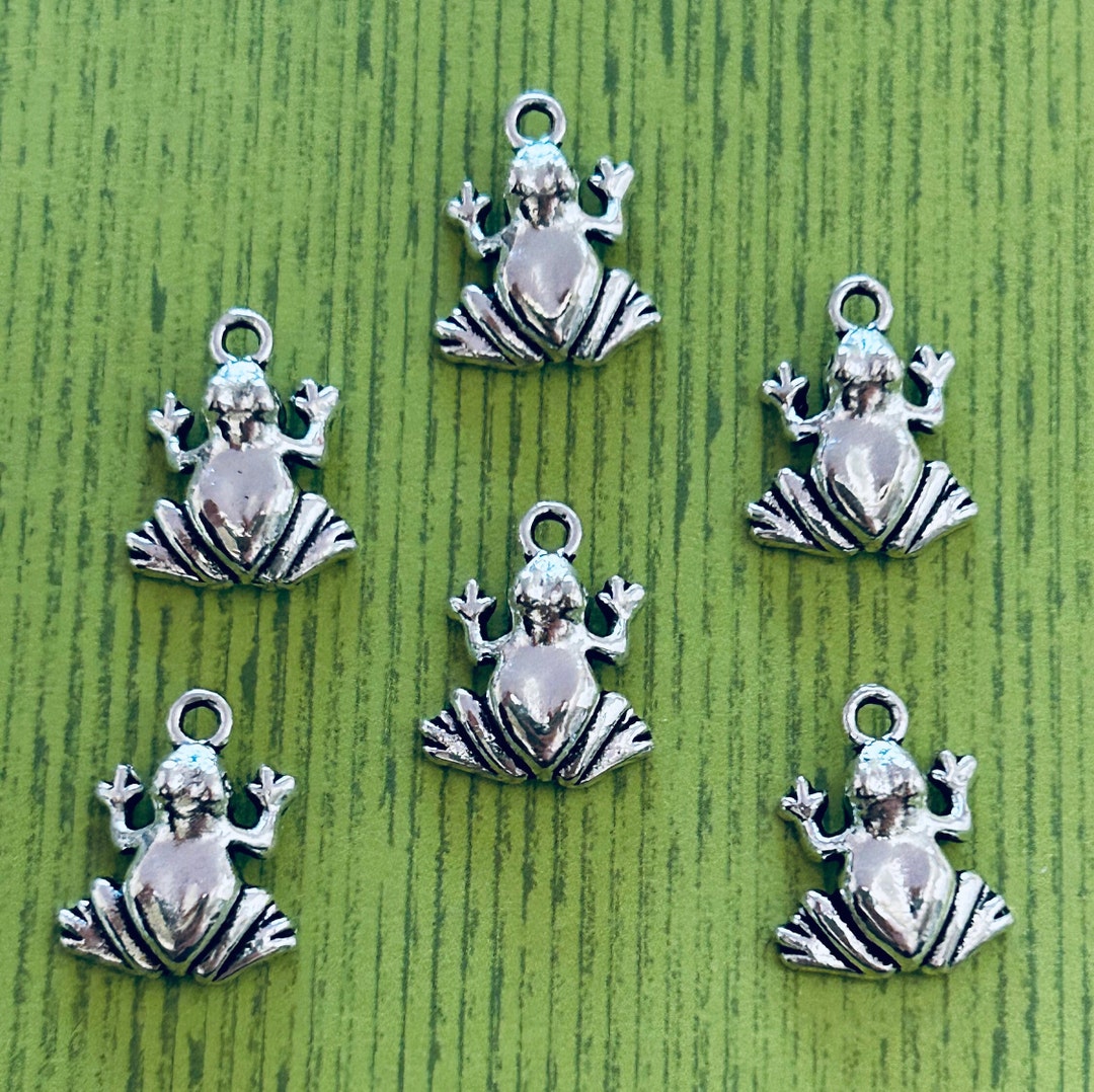 Frog Charms (6 or 12 Charms) Toad Charms, Reptiles Charms - Etsy