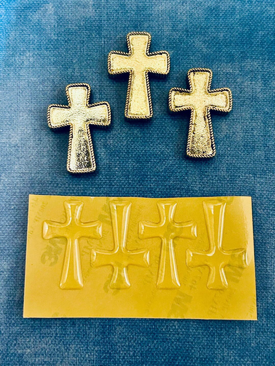 Bezel Cross Tray, Silver Sideways Cross (3 Crosses Plus Glass Cab ...