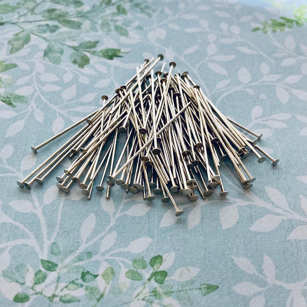 1 1/2” Flat Head Pins (300) Thick Stainless Steel Head Pins, .033 Gauge ...