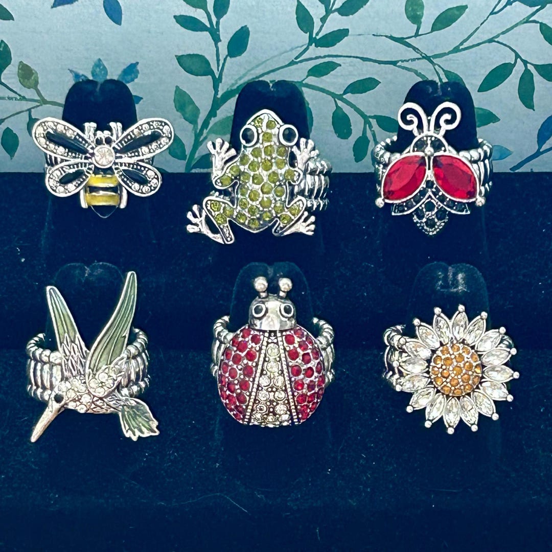 Bug Rings, Dragonfly Ring, Bumble Bee Ring, Hummingbird Ring, Owl Ring ...