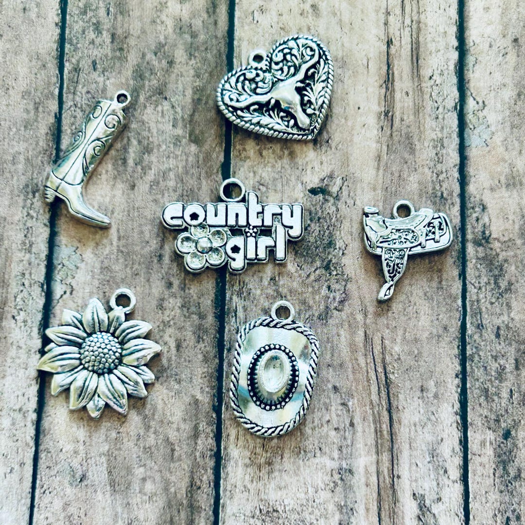 Country Girl Charm Assortment (6 Charms) Western Charms - Etsy