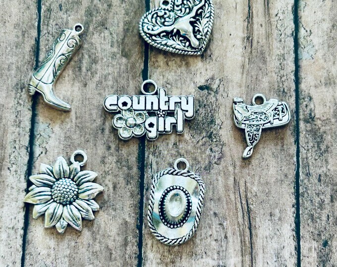 Country Girl Charm Assortment (6 Charms) Western Charms - Etsy