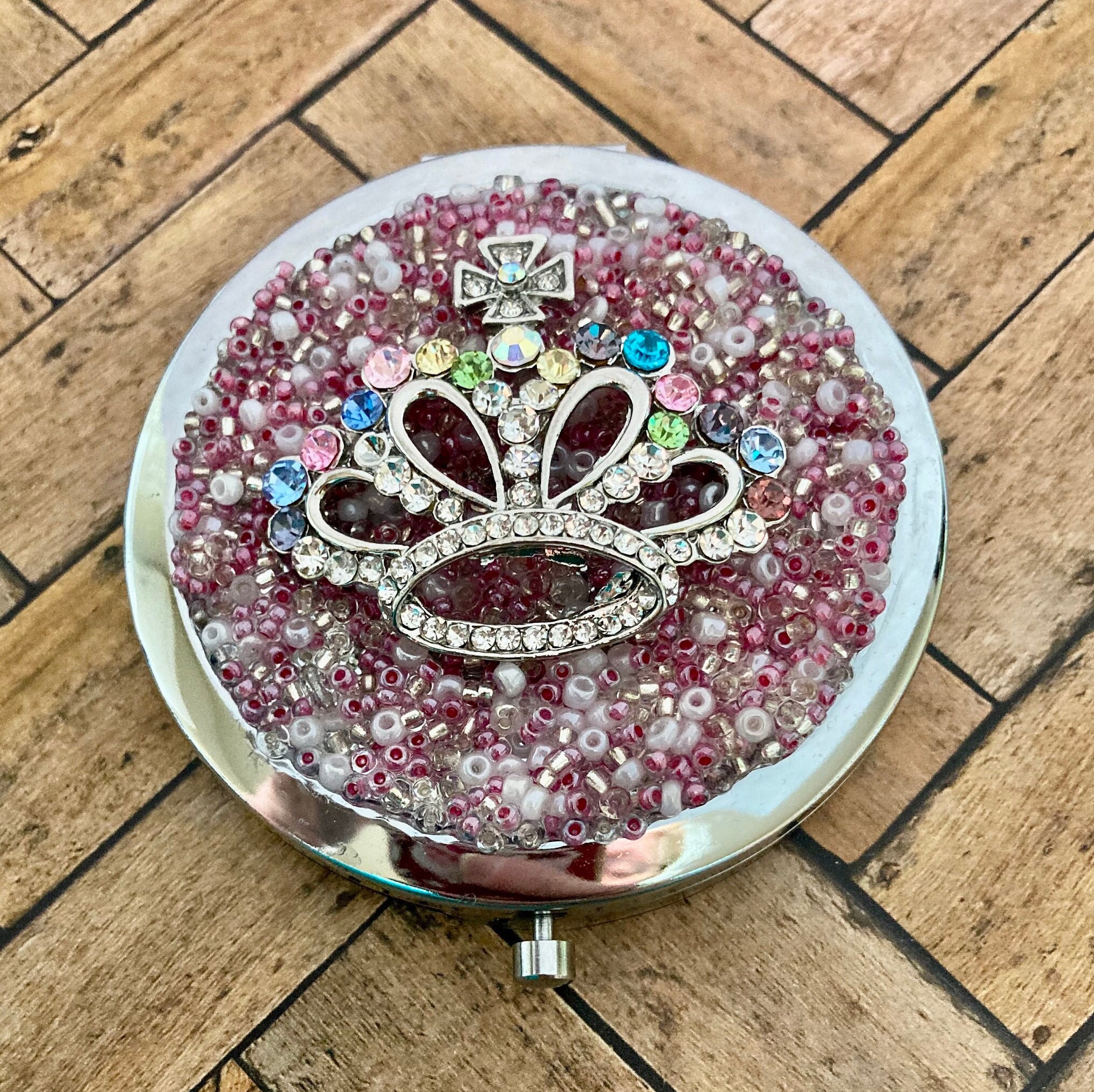 Princess Crown Embellished Compact Mirror - Etsy