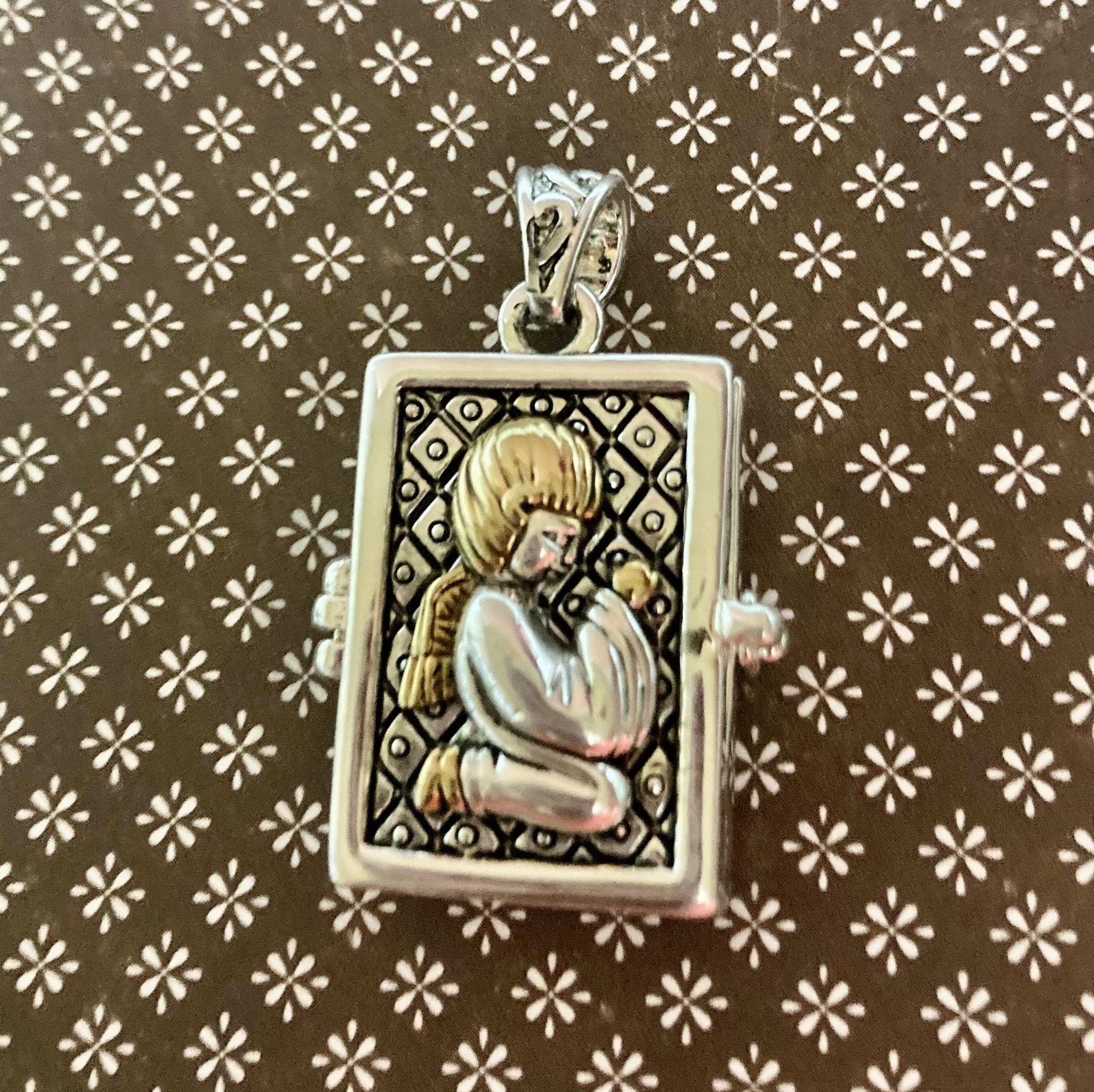 Large Prayer Box Pendant Prayer Box Charm - Etsy