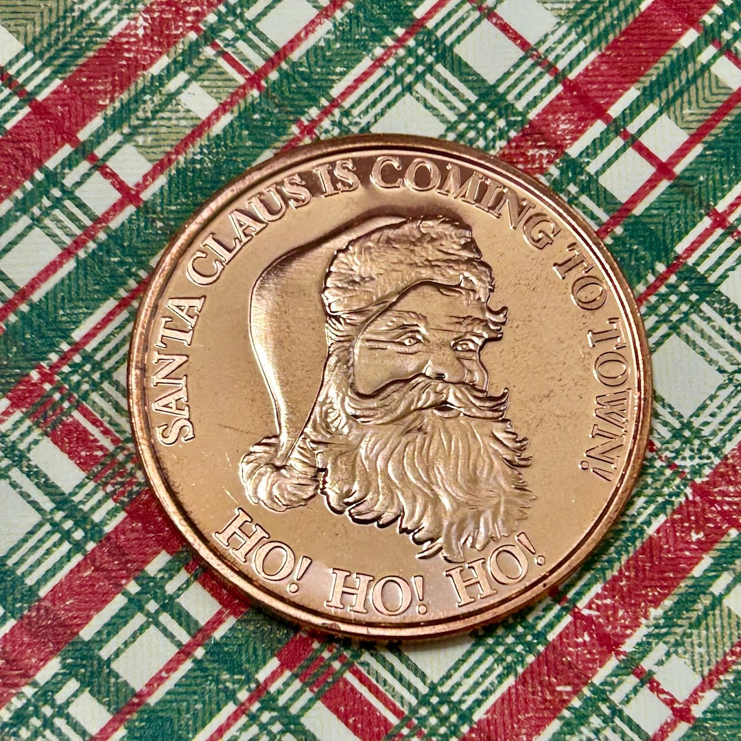 Christmas Coin (1 Coin) Santa Copper Coin, Christmas Collectors Coin - Etsy