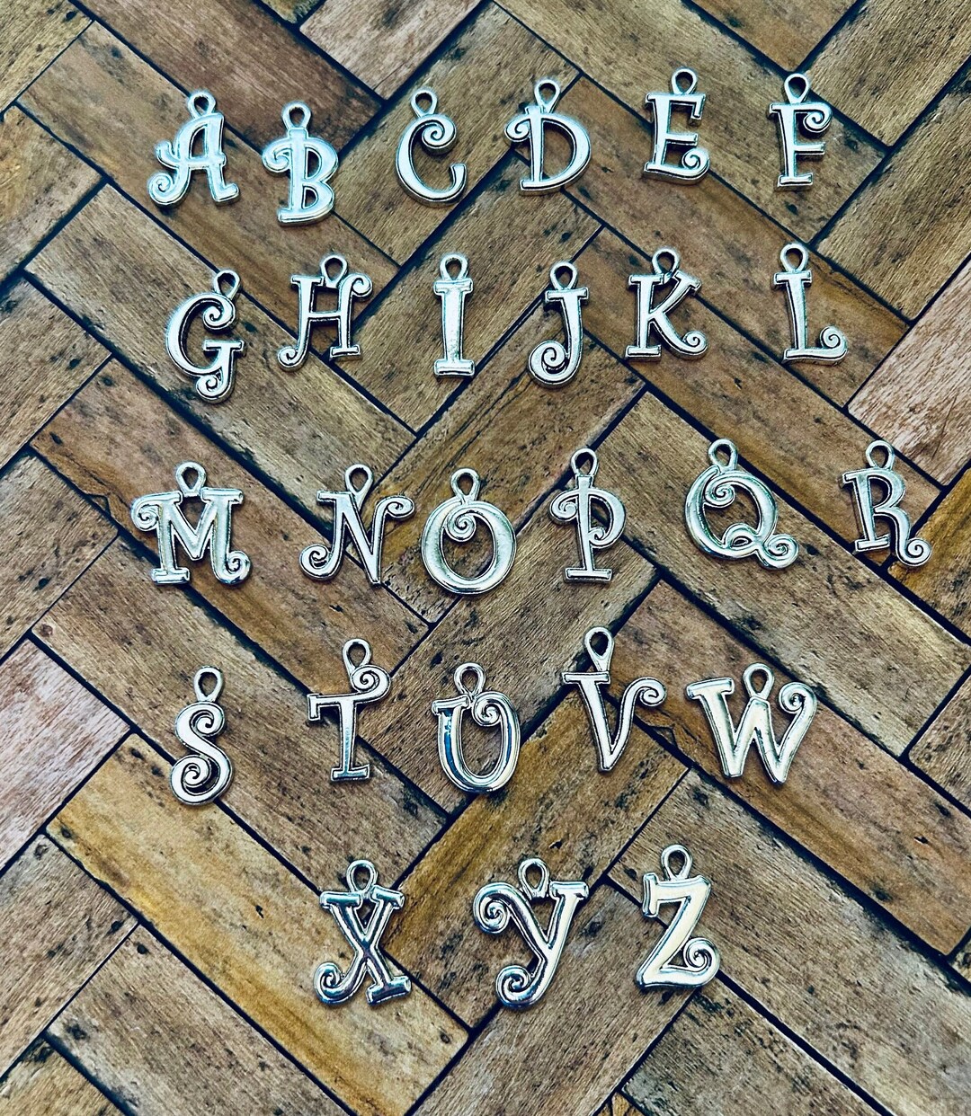 Alphabet Charms (6 Charms) Letter Charms, Initial Charms - Etsy