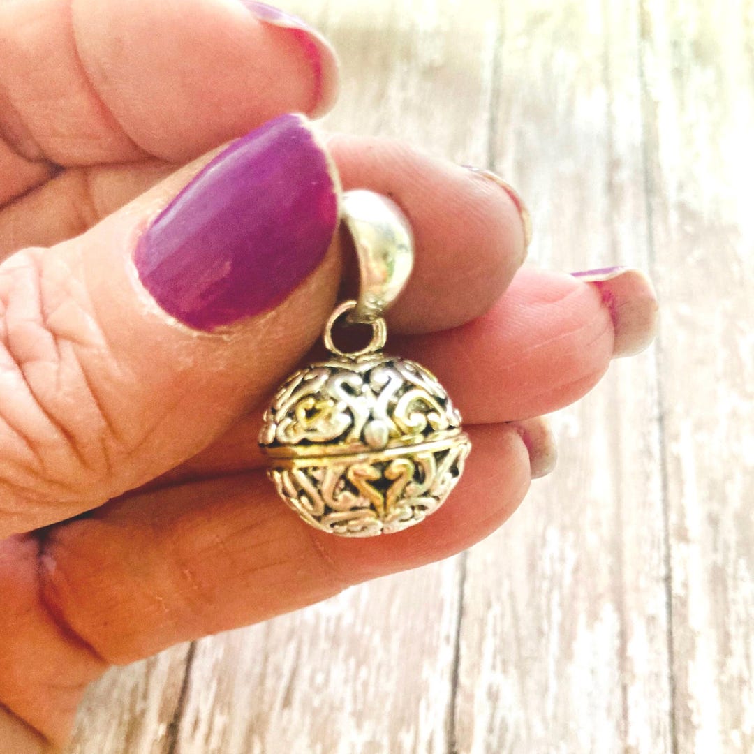 Two Tone Prayer Box Pendant, 2 Tone Wish Box Pendant, Prayer Box ...