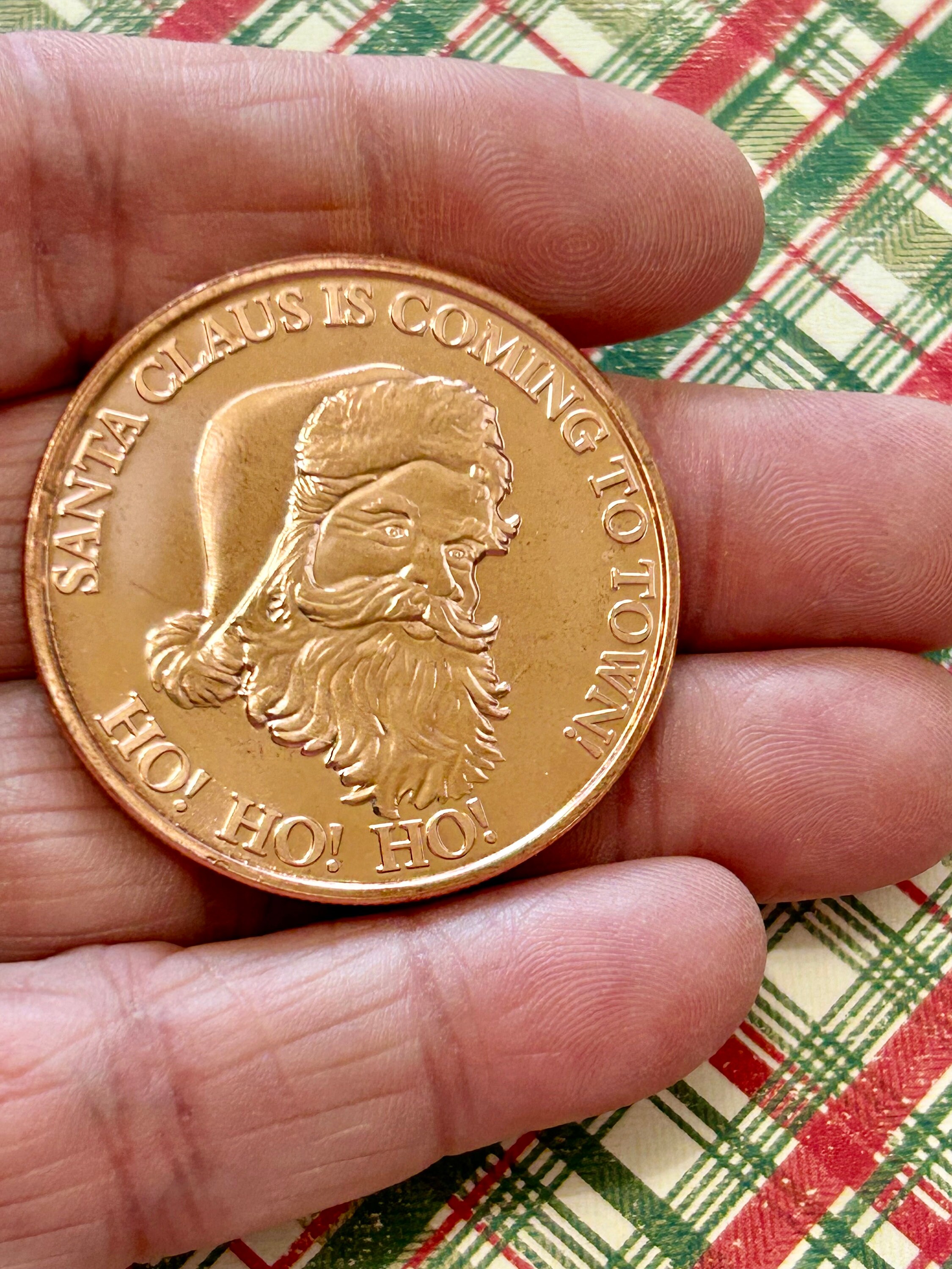 Christmas Coin (1 Coin) Santa Copper Coin, Christmas Collectors Coin - Etsy