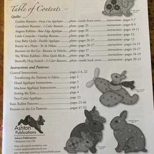 Bunnies and More Quilt Books, Bunny Quilt Book, Bunny Appliqué - Etsy