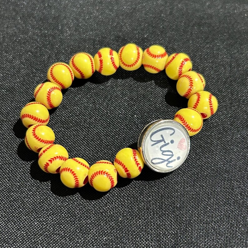 10mm Softball Beads (12 or 24) Yellow Softball Beads, Acrylic Softball ...