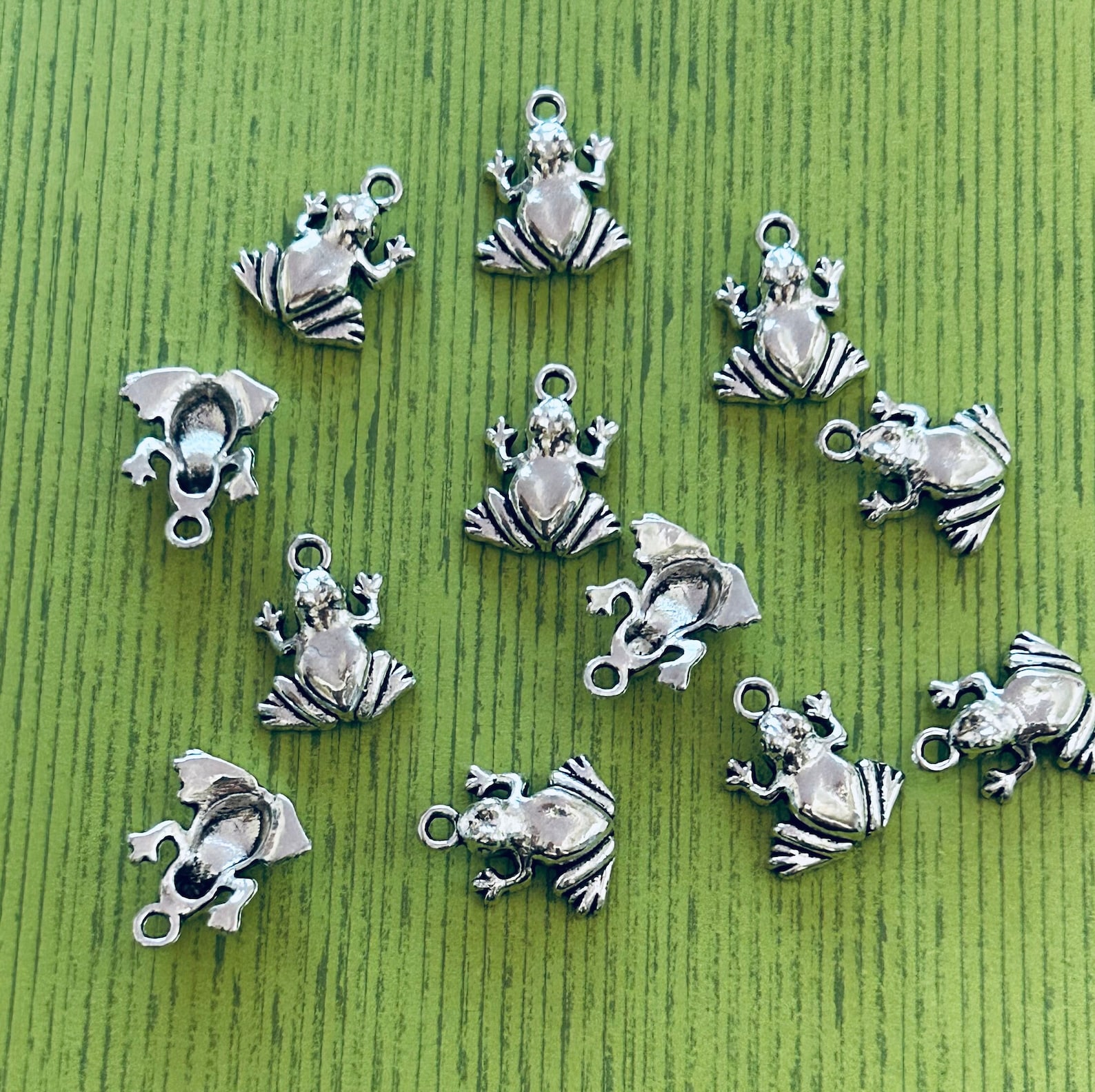 Frog Charms (6 or 12 Charms) Toad Charms, Reptiles Charms - Etsy