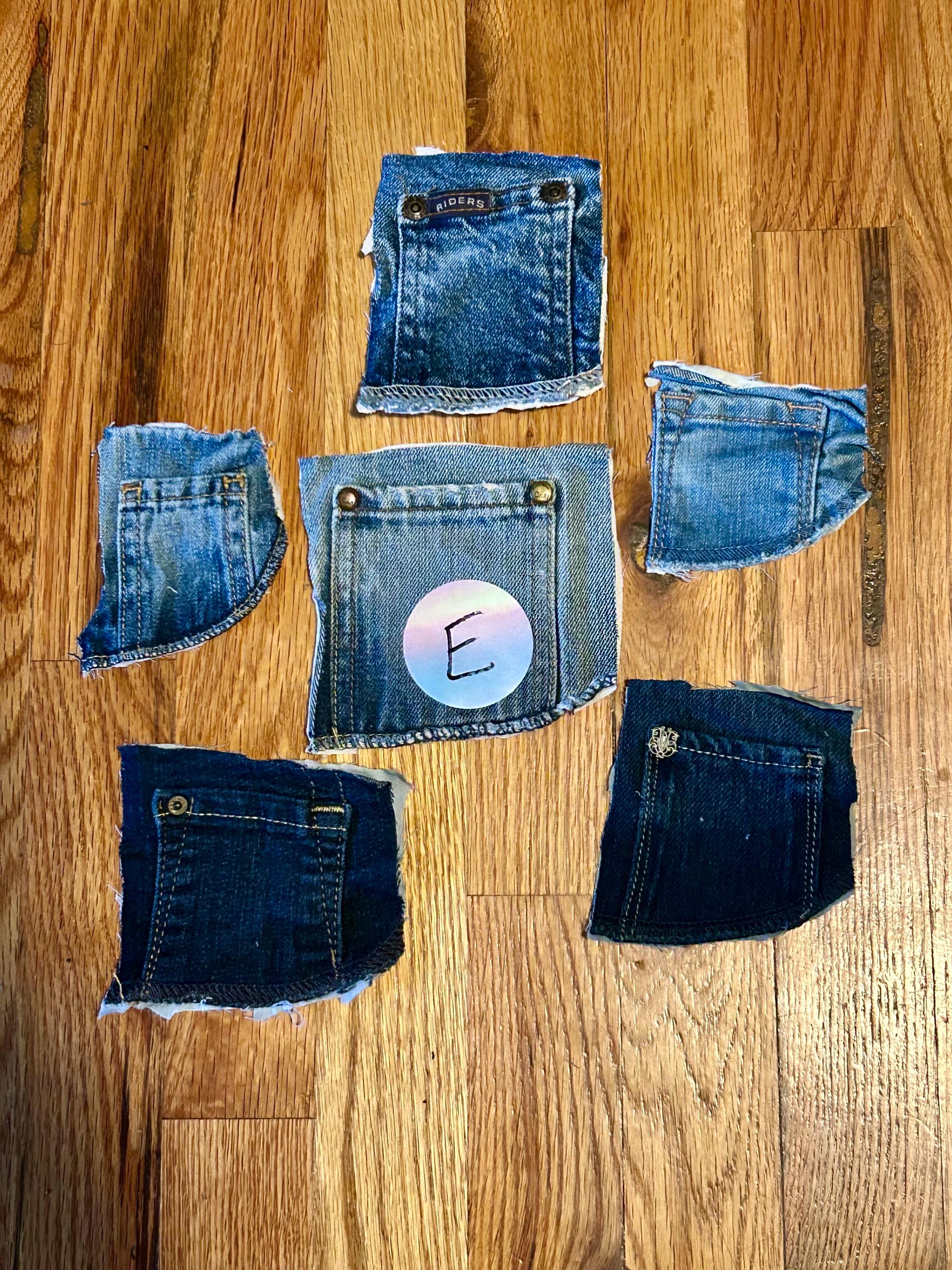 Denim Coin Pockets, Recycled Coin Pockets, Jean Pockets - Etsy