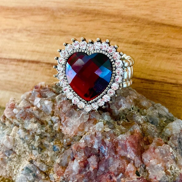 Rhinestone Stretch Ring - Etsy