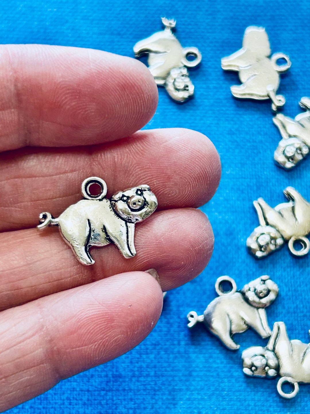 Pig Charm (6 Charms) Hog Charms - Etsy