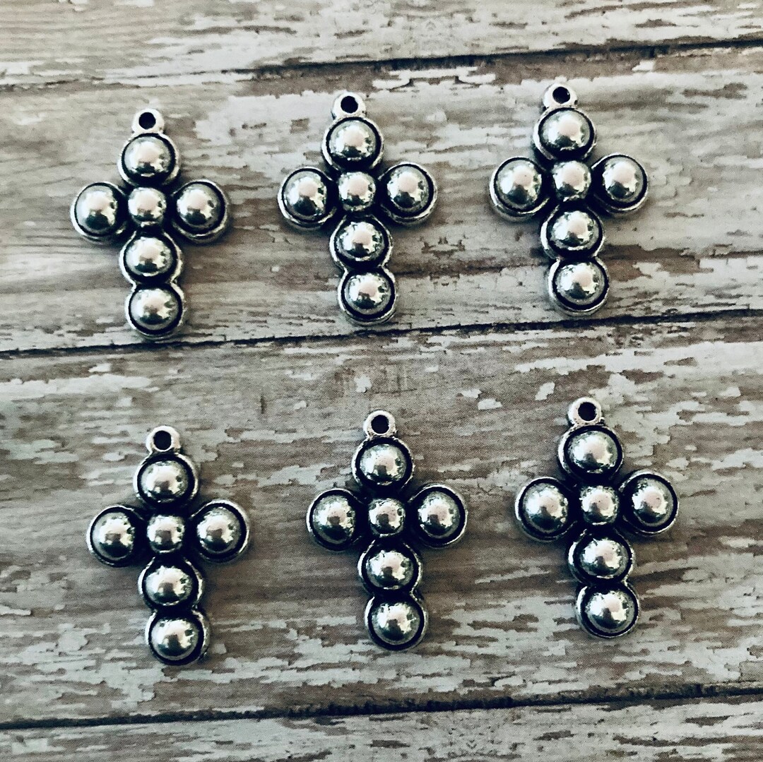 Bubble Cross Charms (6 or 12 Charms) Cross Charms - Etsy