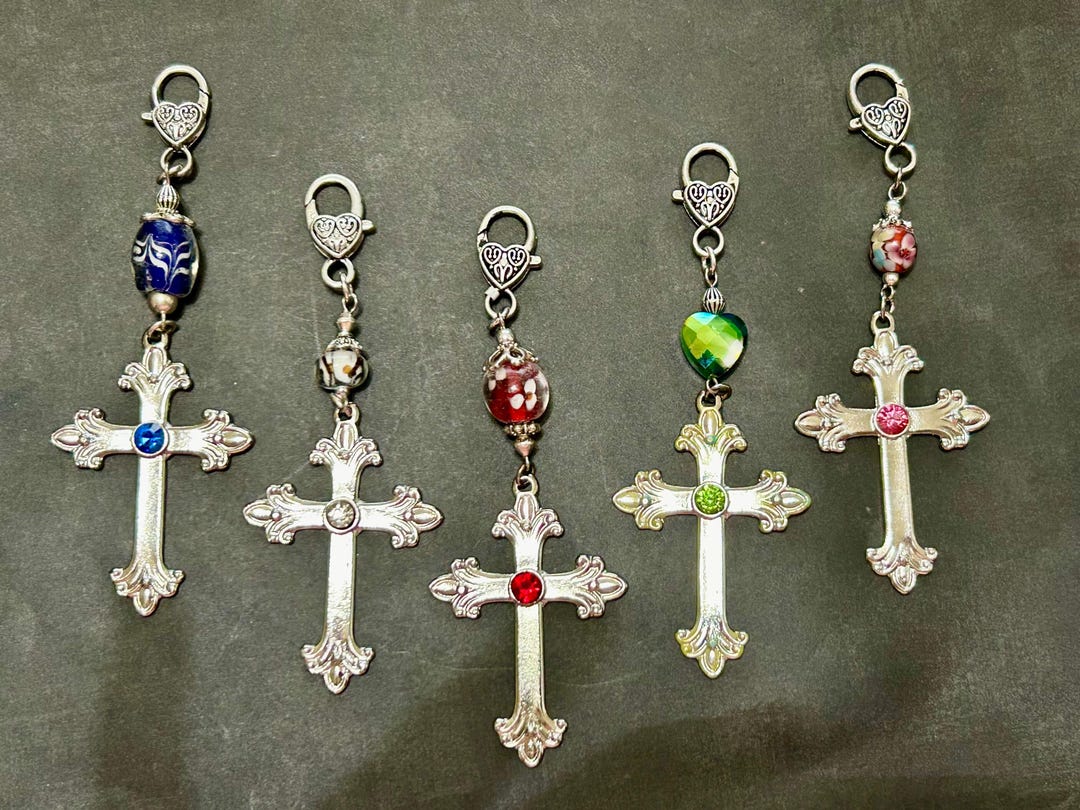 Large Cross Zipper Pull, Bible Bag Clip, Cross Purse Clip - Etsy
