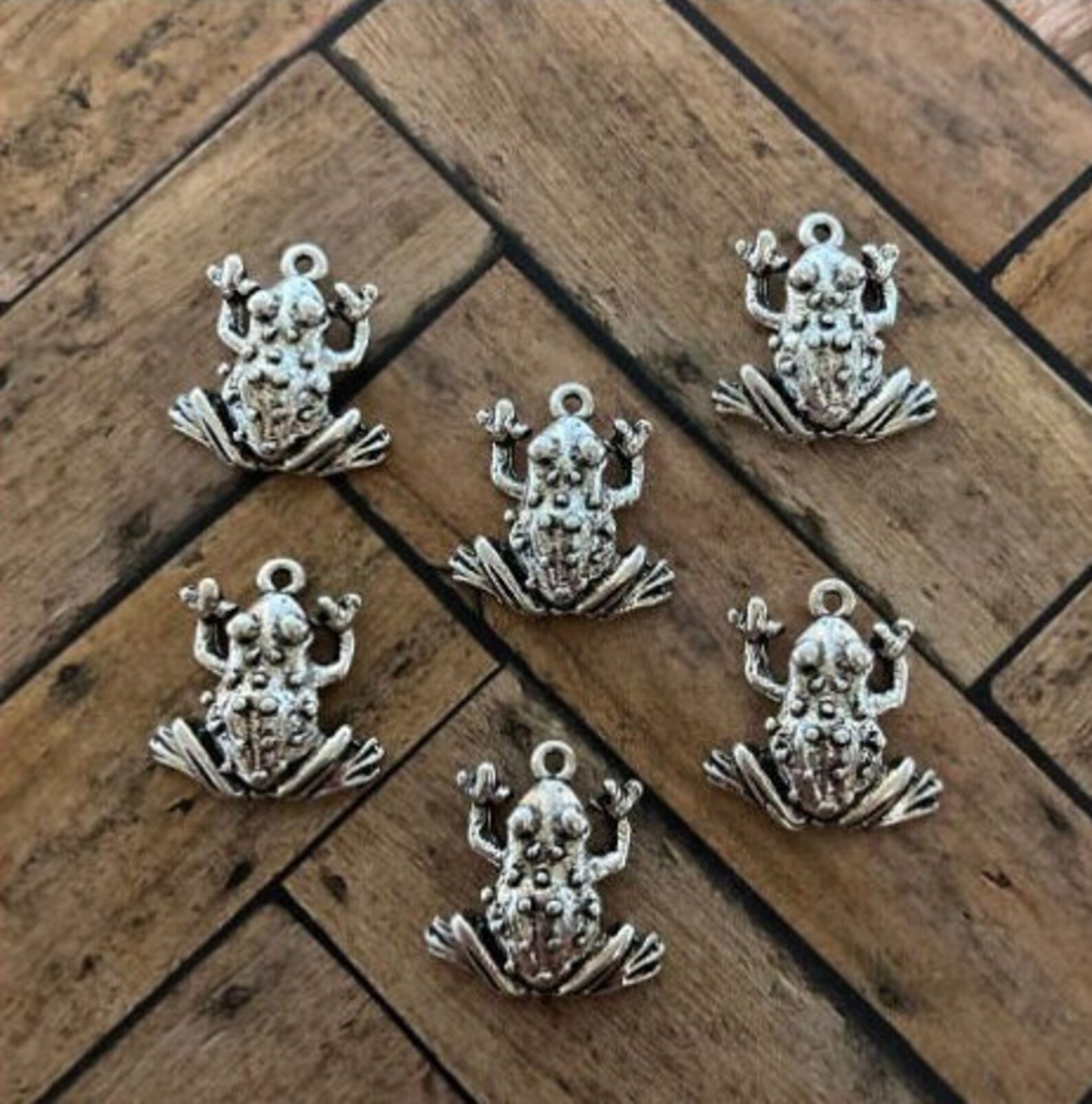 Frog Charms (6 or 12 Charms) Toad Charms, Reptiles Charms - Etsy