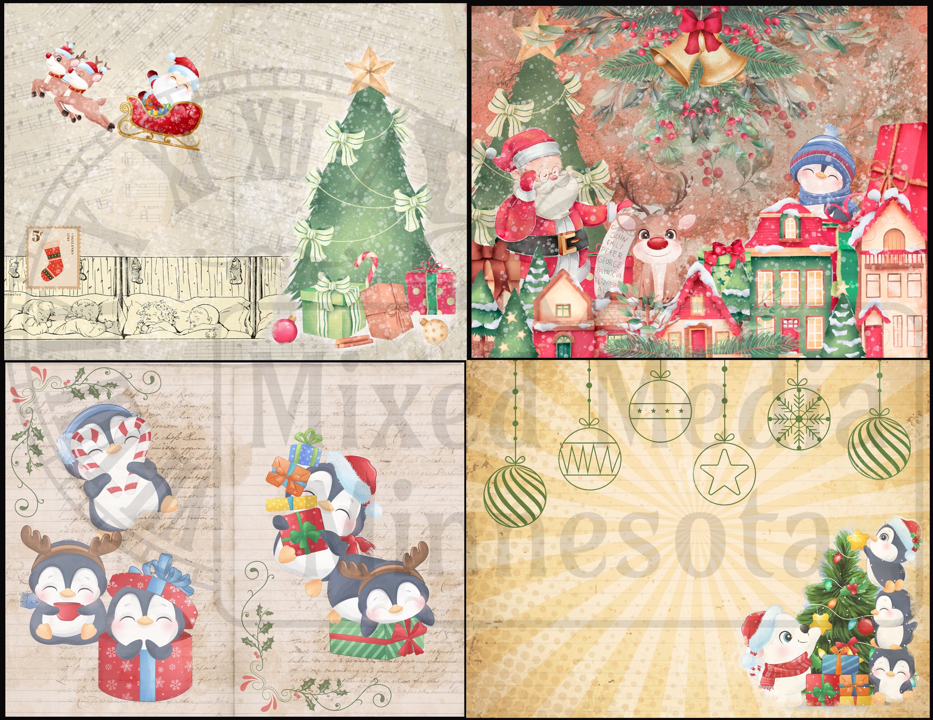 Printable Digital Christmas Joy Scrapbook Junk Journal Mixed | Etsy