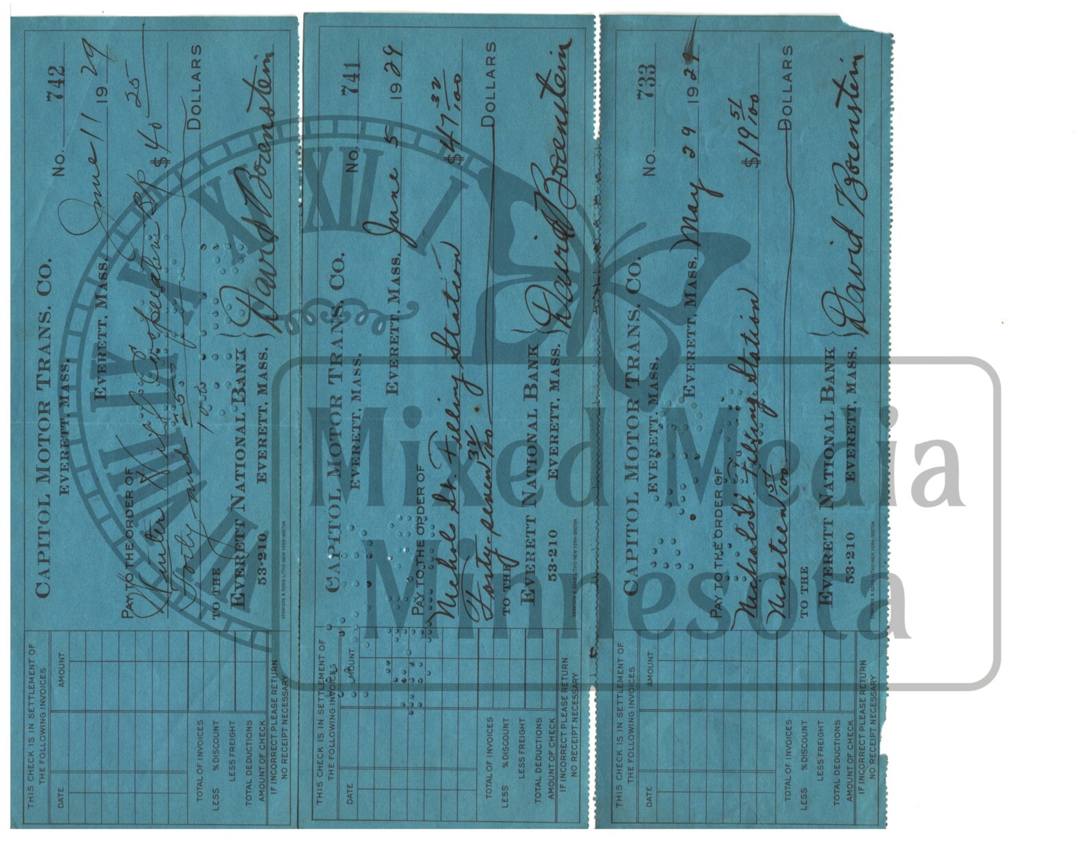 Vintage Canceled Checks for Collage Junk Journal Digital - Etsy