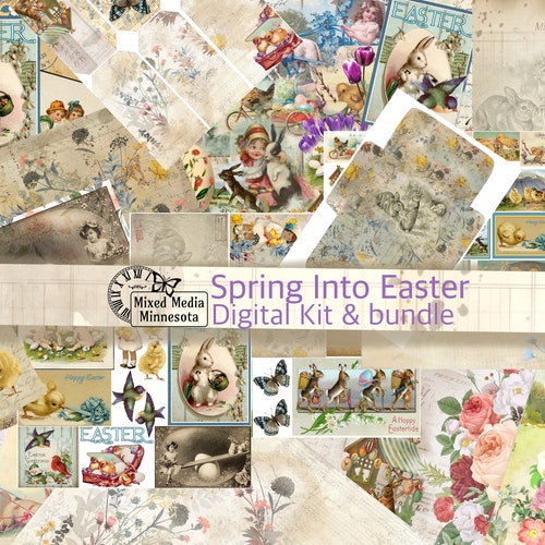 15 PAGES Spring Into Easter Printable Digital Themed Kit for | Etsy
