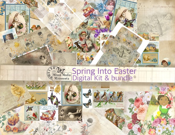 15 PAGES Spring Into Easter Printable Digital Themed Kit for | Etsy
