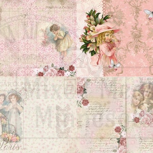 15 PAGE Pretty in Pink Printable Digital Themed Kit for Junk Journals ...