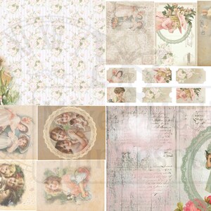 15 PAGE Pretty in Pink Printable Digital Themed Kit for Junk Journals ...