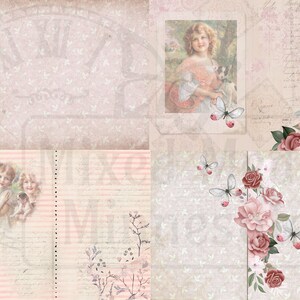 15 PAGE Pretty in Pink Printable Digital Themed Kit for Junk Journals ...