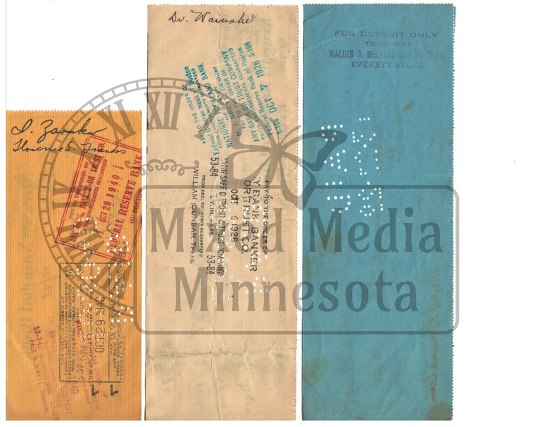 Vintage Canceled Checks for Collage Junk Journal Digital - Etsy