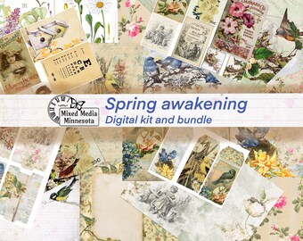 15 PAGES Spring Into Easter Printable Digital Themed Kit for | Etsy